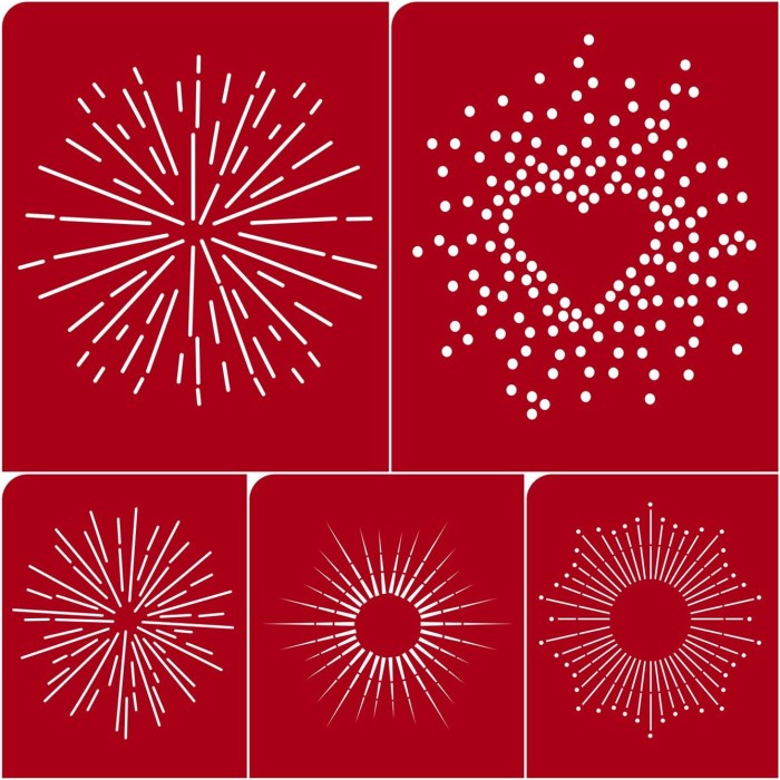 Adhesive Flex Starburst Stencil