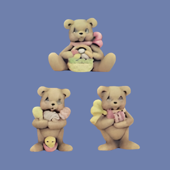 Clay Magic 1711 Three Easter Bears Mold