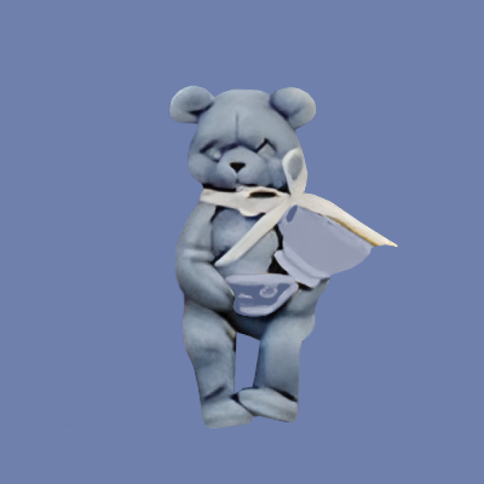 Clay Magic 2051 "Right" Tea Time Bear Mold