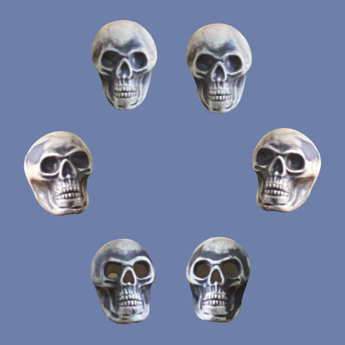 Clay Magic 4487 Six Pack Doom Skull Mold